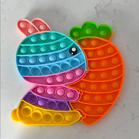 Toys | Colorful Bunny And Carrot Pop It | Poshmark